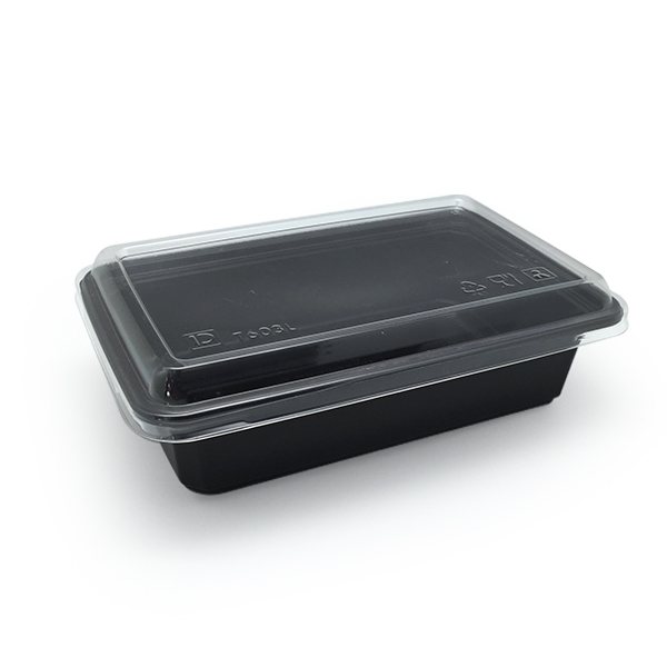 4 Compartment Food box with lid - black - Goodwill Retail