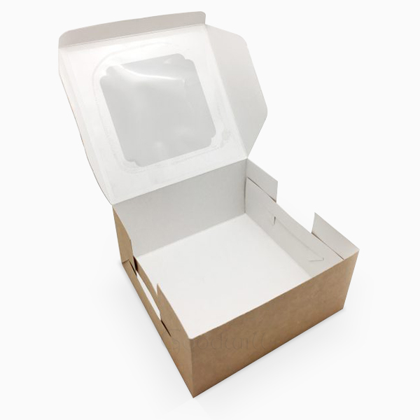 Paper Box Sandwich(l) (white inner/ kraft outer) - size S - Goodwill Retail